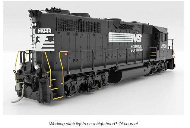 Rapido 38519 HO EMD GP38 High Nose DCC/Sound Norfolk Southern #2783 (black, white) – Midwest Hobbies