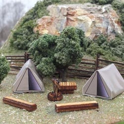 Osborn Models HO Scale Tents + Camp Scene 1113 – Midwest Hobbies