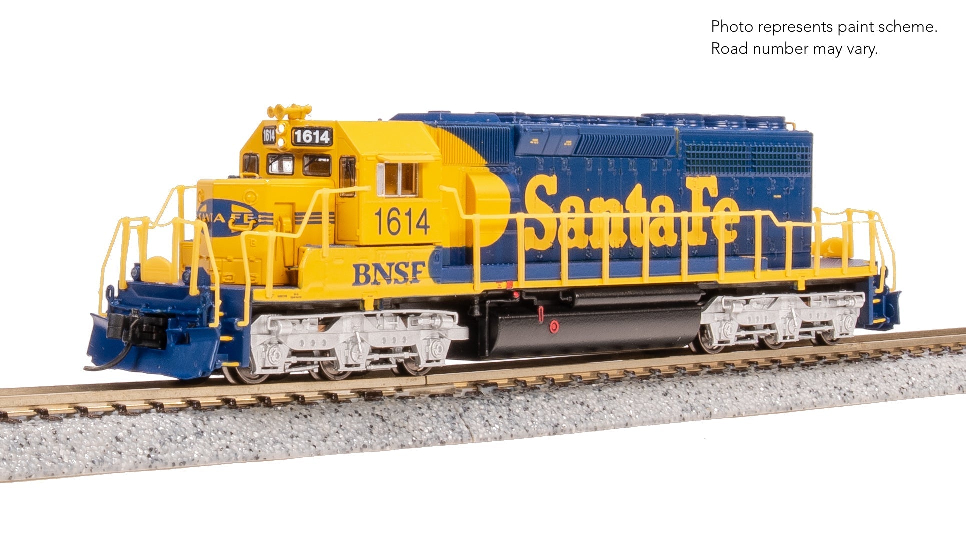 Broadway Limited 9480 EMD SD40-2, BNSF 1614, ATSF Blue/Yellow w/ Patch ...
