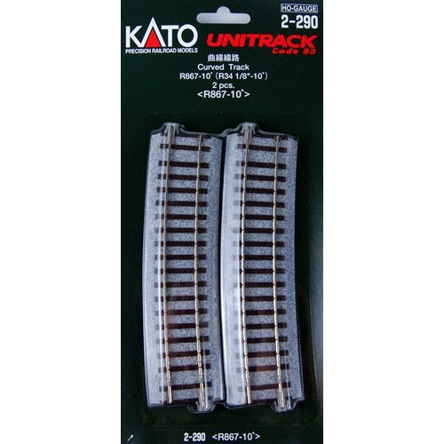 Kato HO Scale Unitrack 867mm-10 Curve Track 2 Pieces – Midwest Hobbies