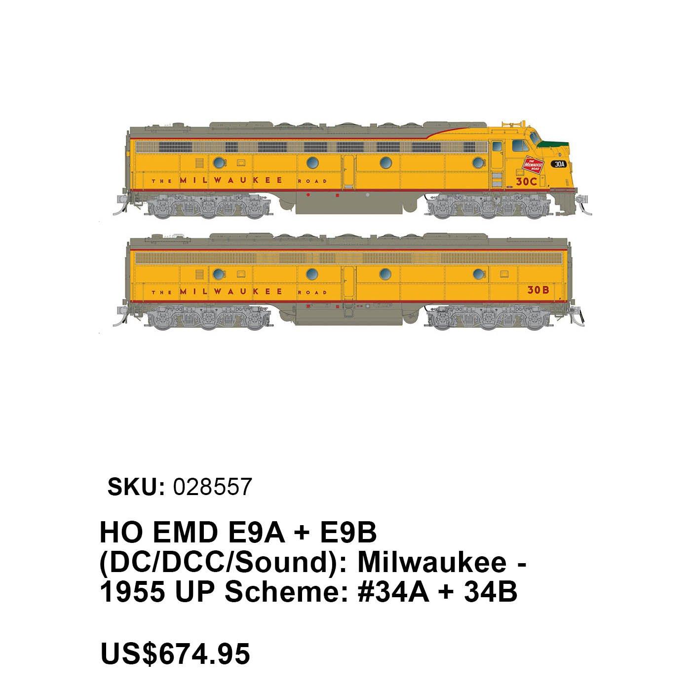 Rapido HO Scale Milw E8a/B Snd #30c/B – Midwest Hobbies