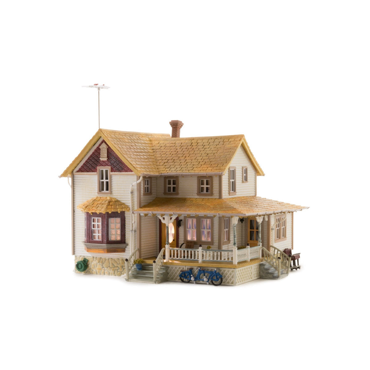 Woodland Scenics HO B/U Corner Porch House – Midwest Hobbies